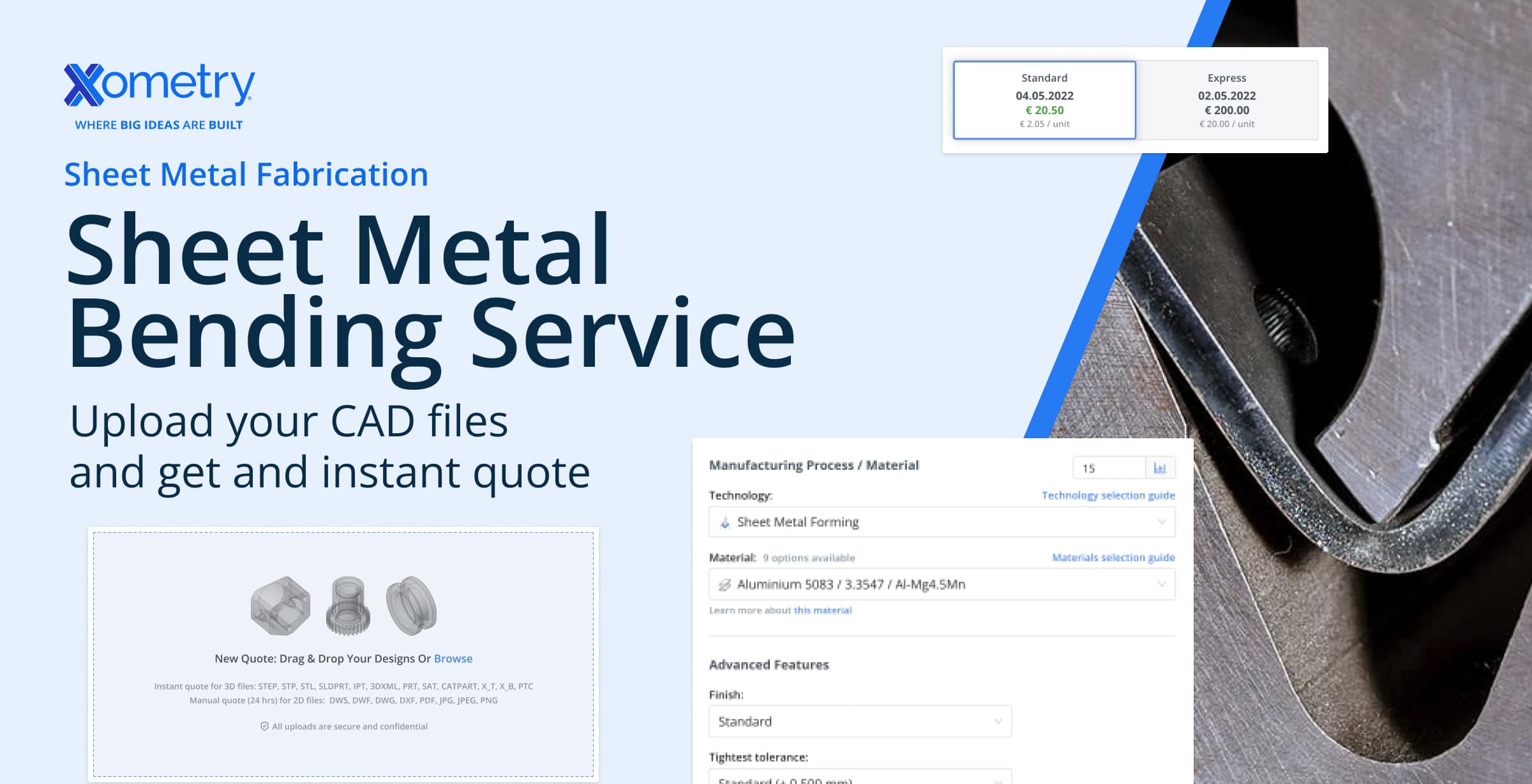 Sheet Metal Bending Service | Xometry Türkiye