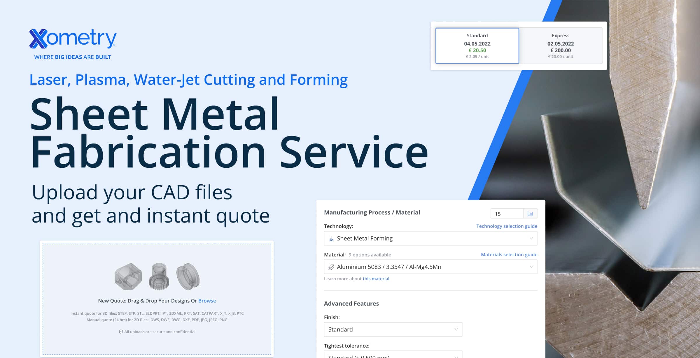 Sheet Metal Fabrication Service | Xometry Türkiye